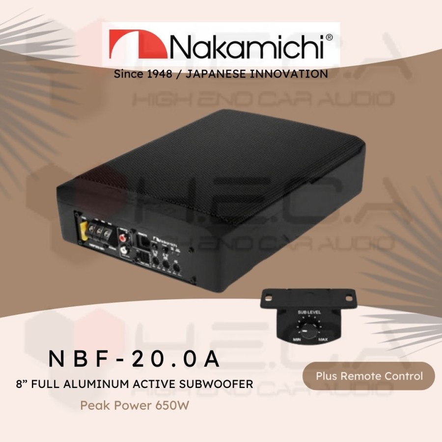 NAKAMICHI NBF-20.0A Subwoofer Kolong Aktif Active Bass Mobil NBF20.0A - HECA / High End Car ...