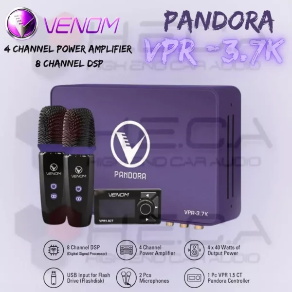 Venom Pandora VPR-3.7K Processor 8 Channel + Karaoke Built-in Power 4 ...