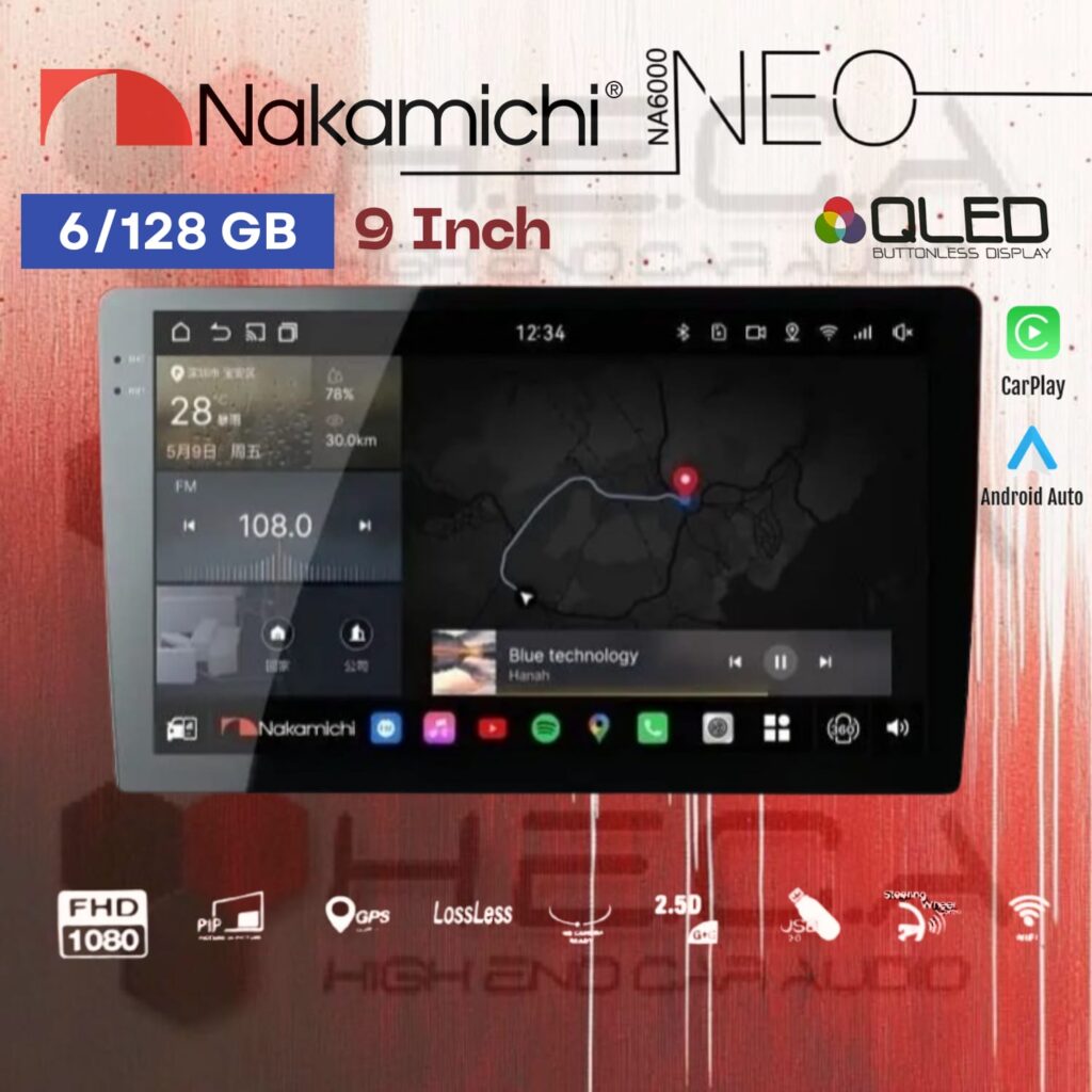 Nakamichi NA6000 NEO Series 6/128 GB 9" Inch Head Unit Android NA-6000 ...